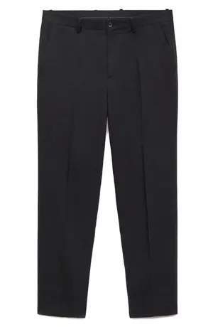Mango Straight Leg Trousers - Black