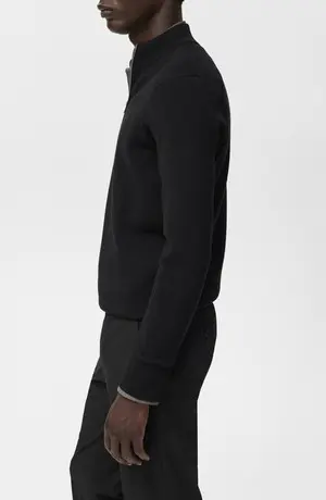 Mango Quarter Zip Sweater - Black
