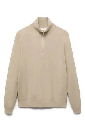 Mango Half-zip Piqué Sweater
