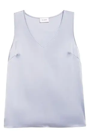 St. John Liquid Satin V-neck Tank