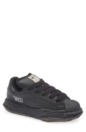 Mihara Yasuhiro Blakey Og Sole Leather Sneaker - Black/black