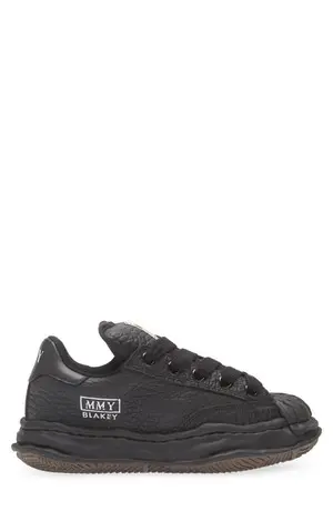 Mihara Yasuhiro Blakey Og Sole Leather Sneaker - Black/black