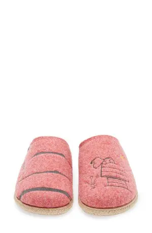 TONI PONS X Snoopy Wool-blend Slippers - Raspberry