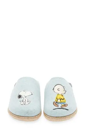 TONI PONS X Snoopy Wool-blend Slippers - Sky Blue