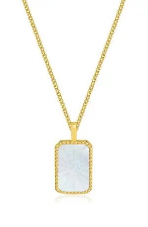 LA MENO Zodiac Double Sided Pendant Necklace - Gold Sagittarius