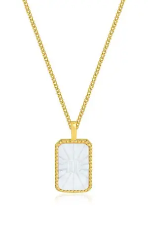 LA MENO Zodiac Double Sided Pendant Necklace - Gold Scorpio