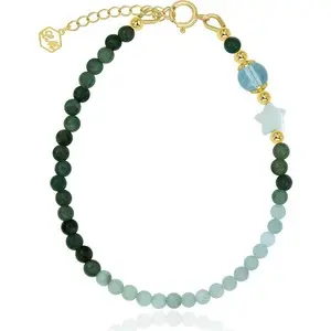 LA MENO Enchanting Jade Bracelet - Green /white