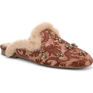 CIRCUS NY BY SAM EDELMAN Tillie Faux Fur Trim Mule - Rich Cognac Multi