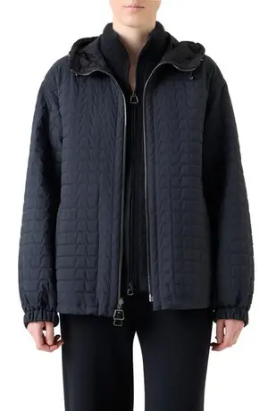 Akris Davis Quilted Techno Taffeta Parka