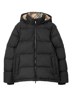 Burberry Puffer Jacket With Detachable Sleeves - Black