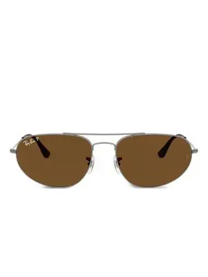 Ray-ban Oval-frame Sunglasses - Silver