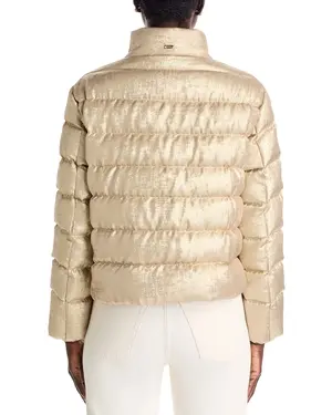 Herno Metallic Quilted Bomber Jacket