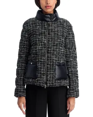 Herno Tweed Short Puffer Jacket