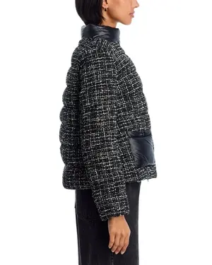 Herno Tweed Short Puffer Jacket