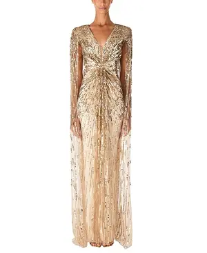 Jenny Packham Embellished Gown - Illusion