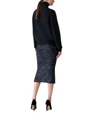 Carolina Herrera Sequined Knit Pencil Skirt