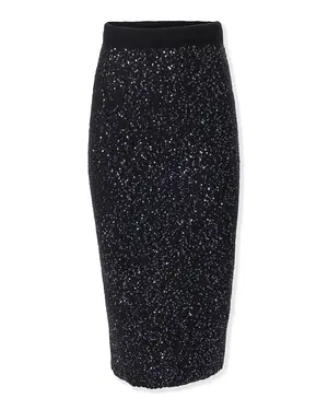 Carolina Herrera Sequined Knit Pencil Skirt