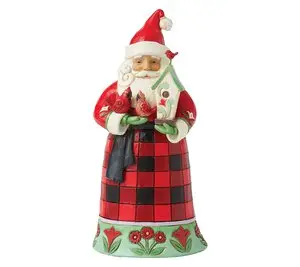 JIM SHORE Highland Glen Santa Cardinals Figurin E 6.5in H - One-color