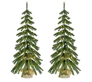 FRASER HILL FARM 4 Ft. Downswept Farmhouse Firchristmas Tree - One-color