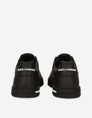 Dolce & Gabbana Calfskin Nappa Portofino Sneakers - Black