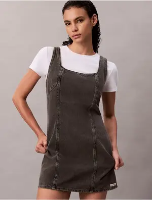 Calvin Klein Denim Mini Dress - Grey Stone