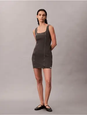 Calvin Klein Denim Mini Dress - Grey Stone