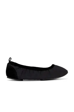 ST. AGNI Satin Ballet Flat - Black
