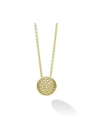 Lagos Meridian Circle Pendant Necklace - Gold