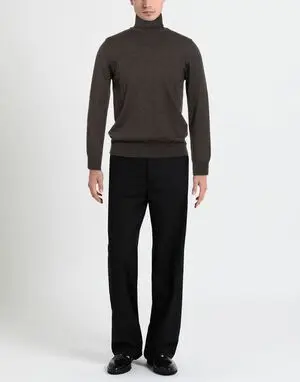 ANDREA FENZI Merino Wool Turtleneck Sweater - Brown