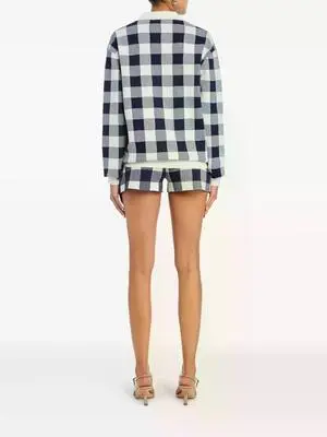SEROYA Nello Gingham-check Drawstring Shorts