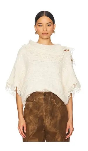 Isabel Marant Étoile Blanche Fringe Trim Sweater
