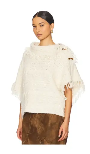 Isabel Marant Étoile Blanche Fringe Trim Sweater