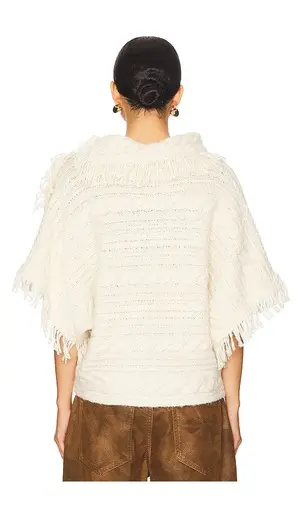 Isabel Marant Étoile Blanche Fringe Trim Sweater