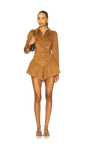 Saylor Enid Romper - Taupe