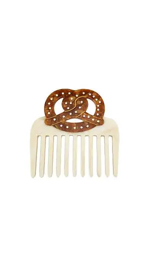 SOLAR ECLIPSE Hand-painted Pretzel Pocket Hair Comb