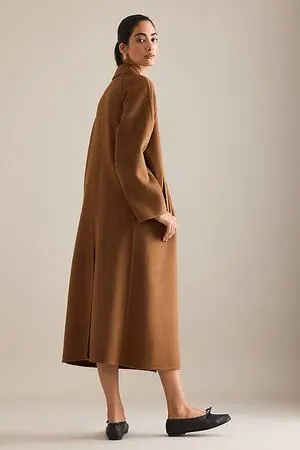 Anthropologie Double-faced Wool Blend Coat Jacket - Camel