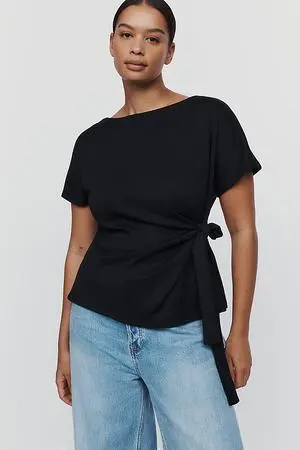 Anthropologie Wrap Top - Anthracite