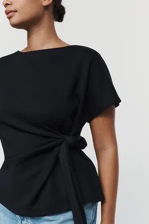 Anthropologie Wrap Top - Anthracite