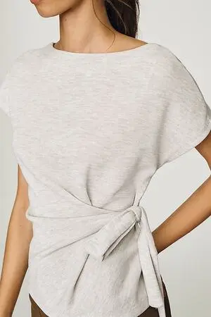 Anthropologie Wrap Top - Light Sand