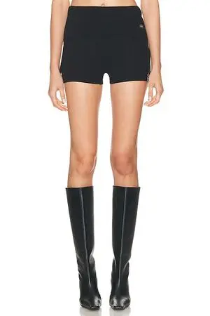 JEAN PAUL GAULTIER Lingerie Garter Ribbed Mini Shorts - Black