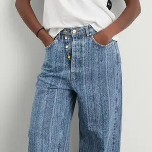 GANNI Structured Denim Baggy Jeans