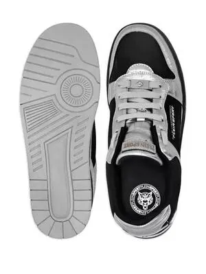 PLEIN SPORT Crocodile-effect Panel Sneakers