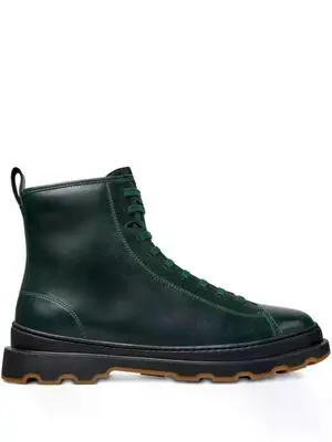 Camper Brutus Lace-up Leather Boots - Green