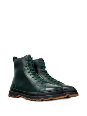 Camper Brutus Lace-up Leather Boots - Green