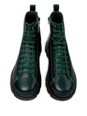 Camper Brutus Lace-up Leather Boots - Green