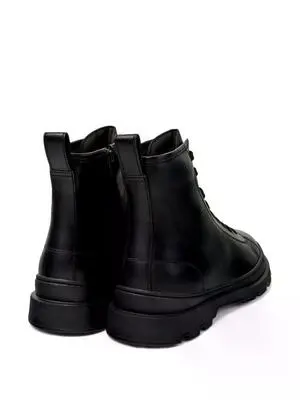 Camper Brutus Leather Lace-up Boots - Black