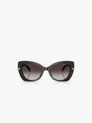 Michael Kors Atlanta Oversized Cat Eye Sunglasses - Black