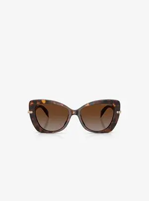 Michael Kors Atlanta Oversized Cat Eye Sunglasses - Brown
