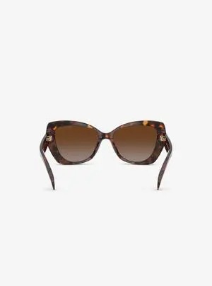 Michael Kors Atlanta Oversized Cat Eye Sunglasses - Brown