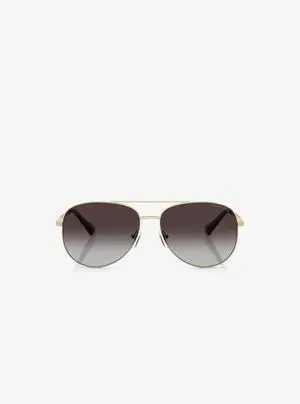 Michael Kors Perledo Aviator Sunglasses - Gold